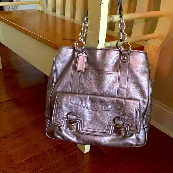 Bags | Coach Metallic Bag | Poshmark